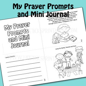 My Prayer Prompts and Journal | Religious Small Book Craft | Coloring ...