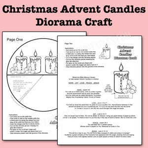 Christmas Advent Candle Diorama Craft: Bible Memory Verses Coloring ...