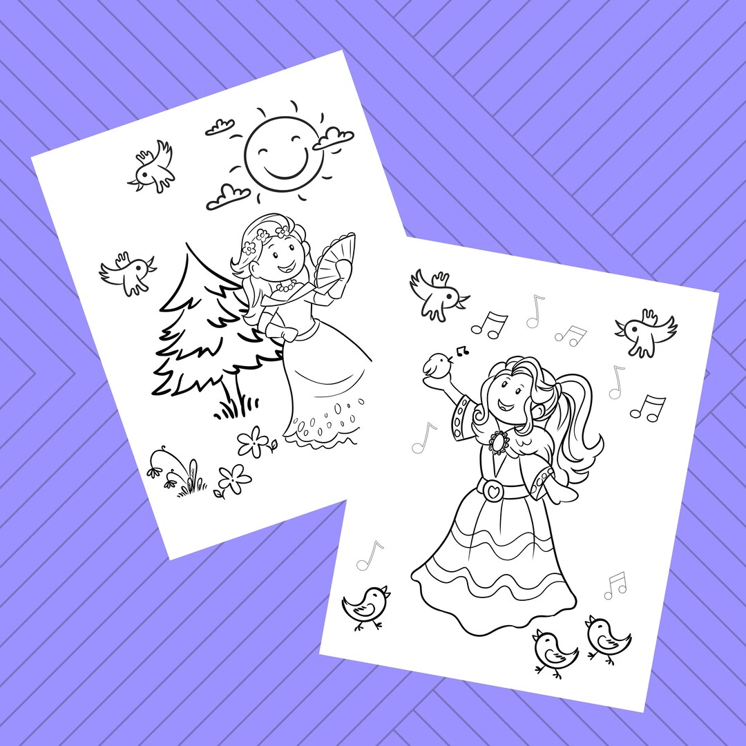 Princess Coloring Pages | Fun Princess Coloring Activity | Everyone ...