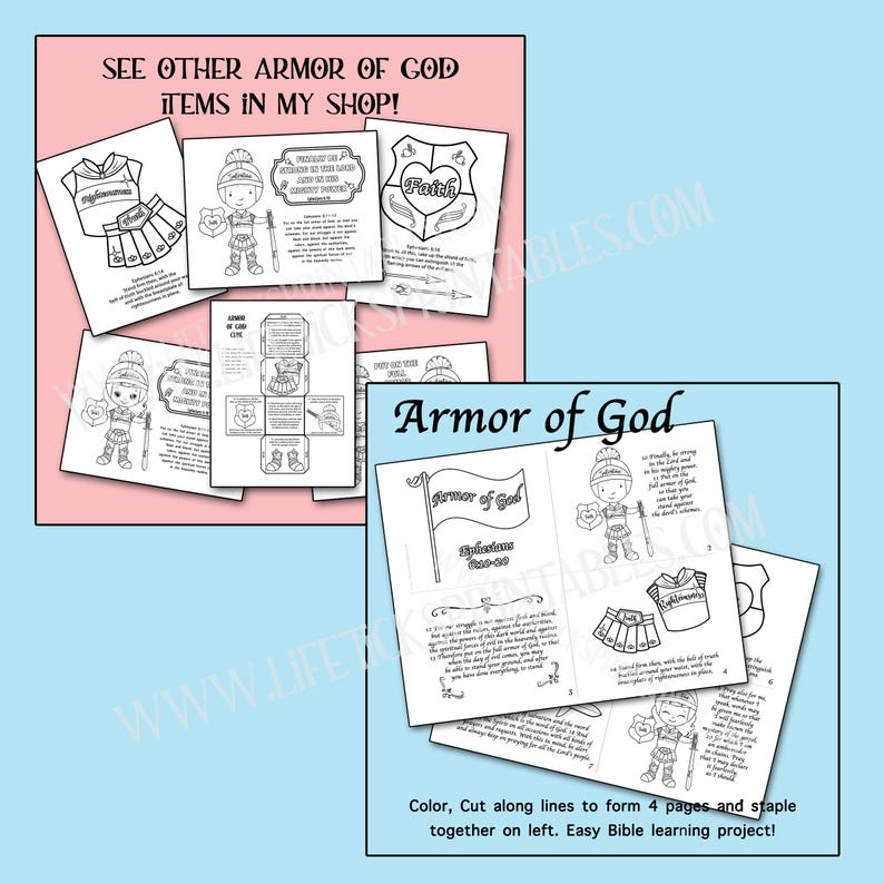 Armor of God Paper Craft: Ephesians 6 Bible Activity (digital Download ...