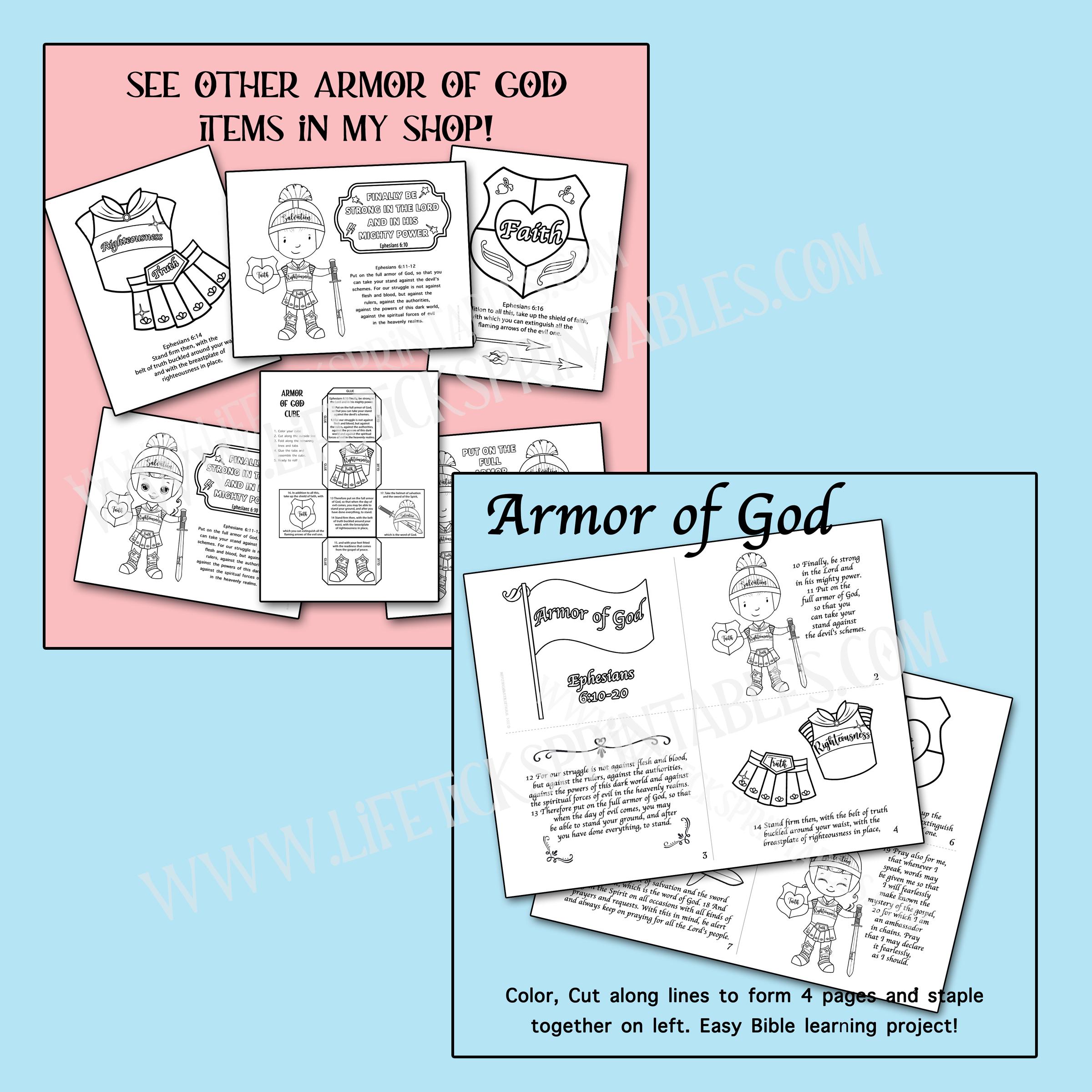 Armor of God Paper Craft: Ephesians 6 Bible Activity (digital Download ...