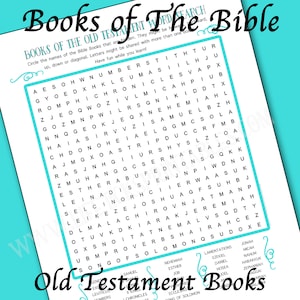 KJV Books of the Bible Word Search Puzzles: Old & New Testament ...