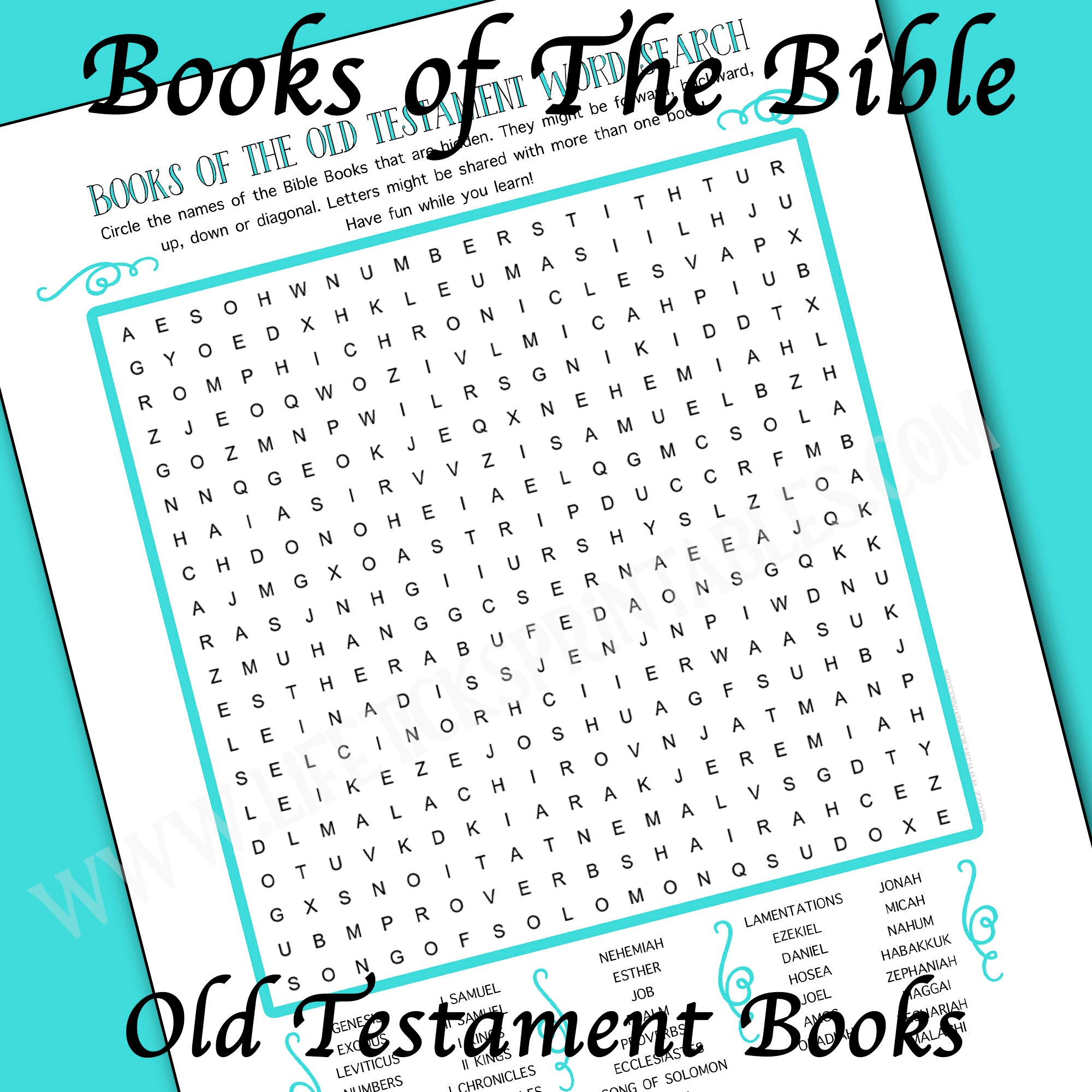 KJV Books of the Bible Word Search Puzzles: Old & New Testament ...