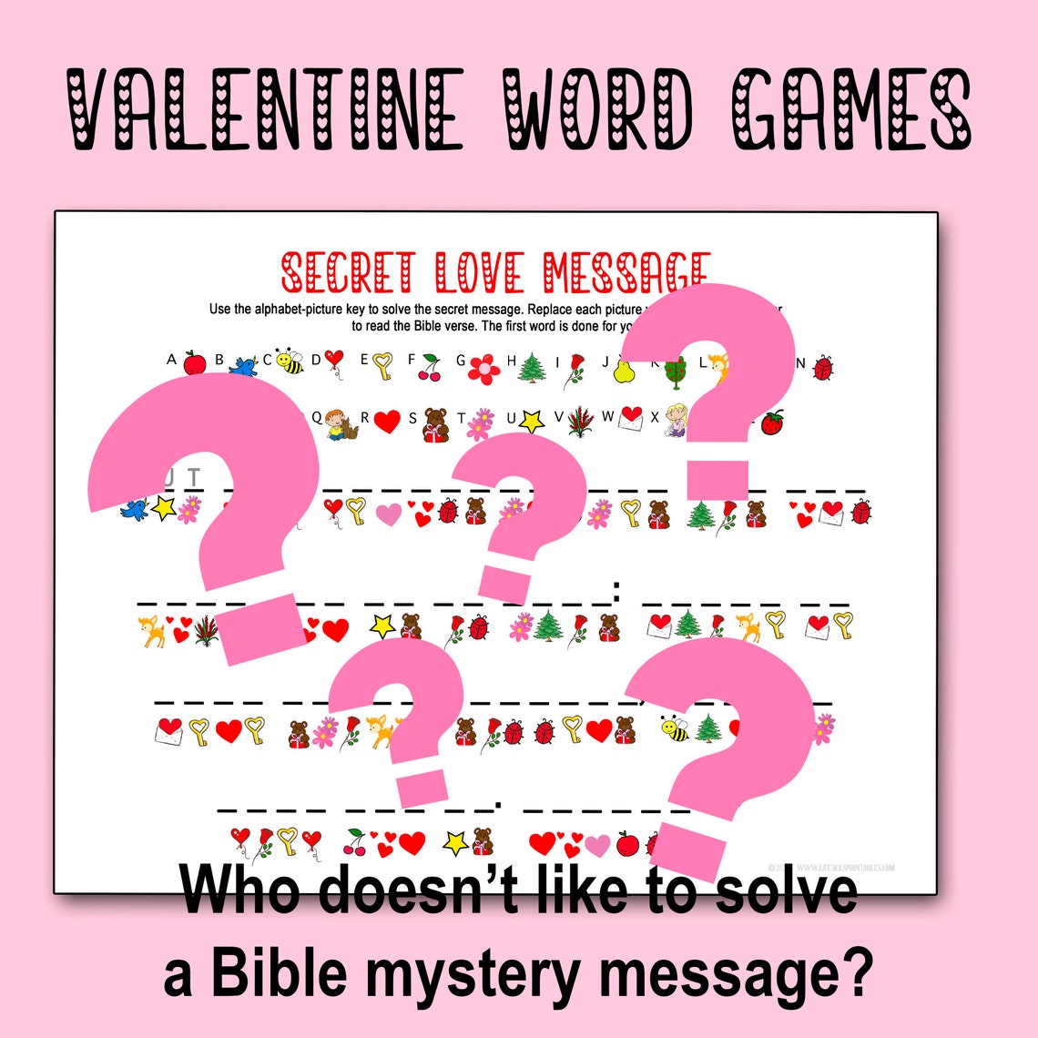 Valentine Word Games | for All Ages | Home, Church School Activity ...