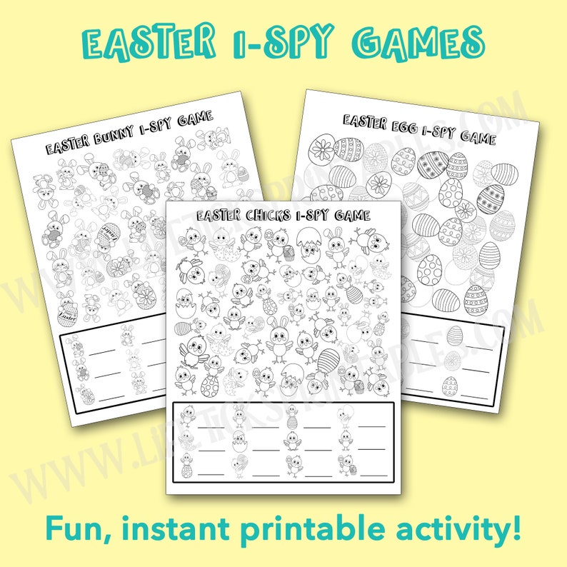 Easter Coloring and Activity Pages Bunnies, Chicks and Easter Egg ...