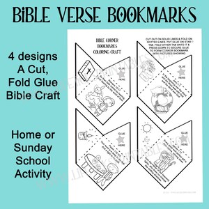 Bible Verse Coloring Bookmarks: Christian Craft Activity (PDF) - Etsy