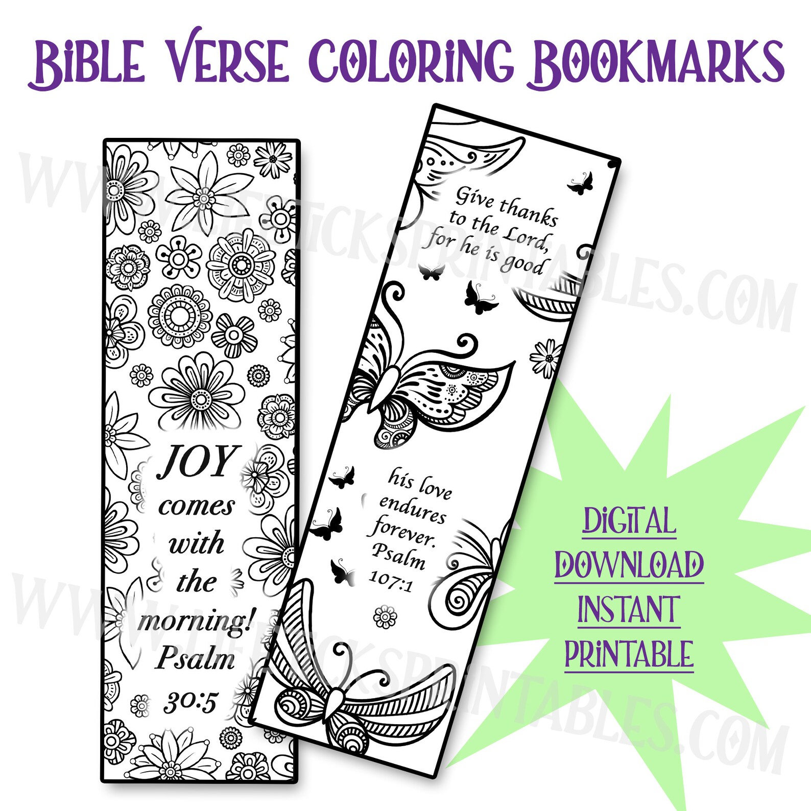 Bible Coloring Bookmarks | Bible Verse Memorization | Great VBS ...