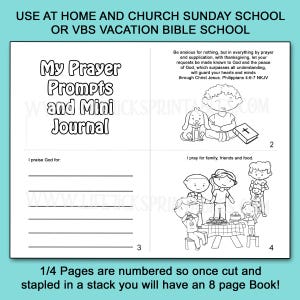 My Prayer Prompts and Journal | Religious Small Book Craft | Coloring ...
