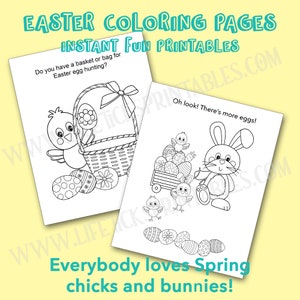 Easter Coloring and Activity Pages | Bunnies, Chicks and Easter Egg ...