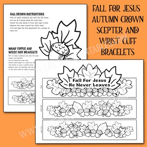 Fall for Jesus Autumn Crown | Color, Cut, Wear Craft | Fall Leaves ...