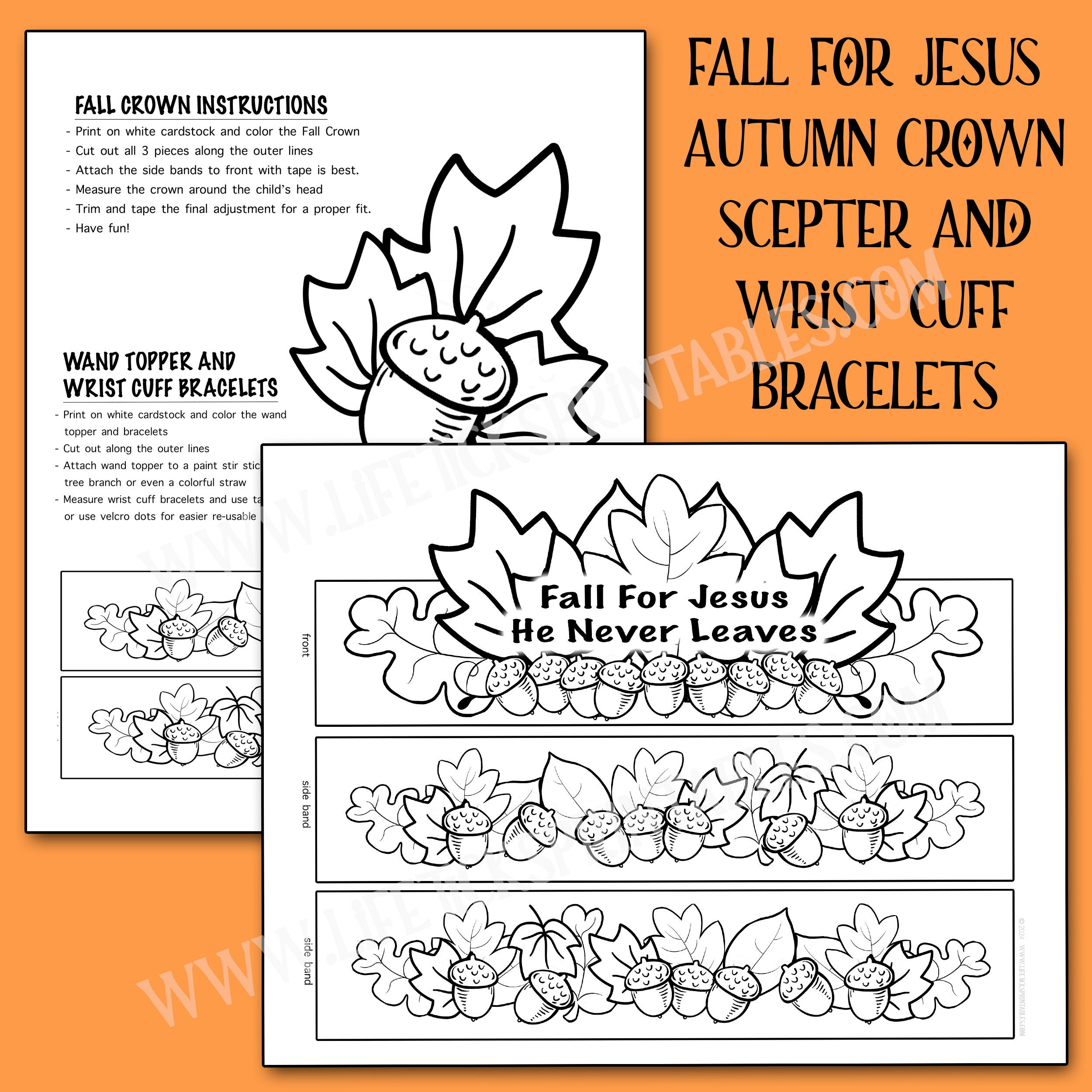 Fall for Jesus Autumn Crown | Color, Cut, Wear Craft | Fall Leaves ...