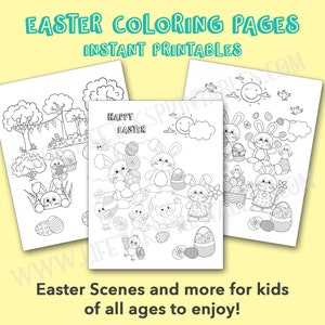Easter Coloring and Activity Pages | Bunnies, Chicks and Easter Egg ...