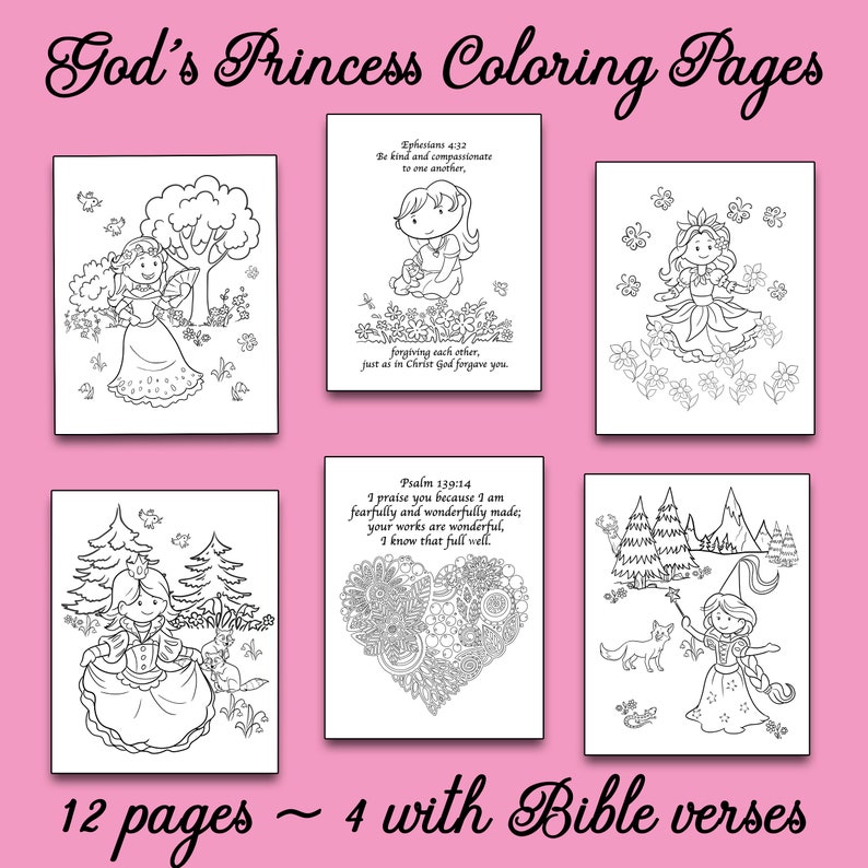 God's Princess Coloring Pages Because Every Little Girl Dreams of Being ...