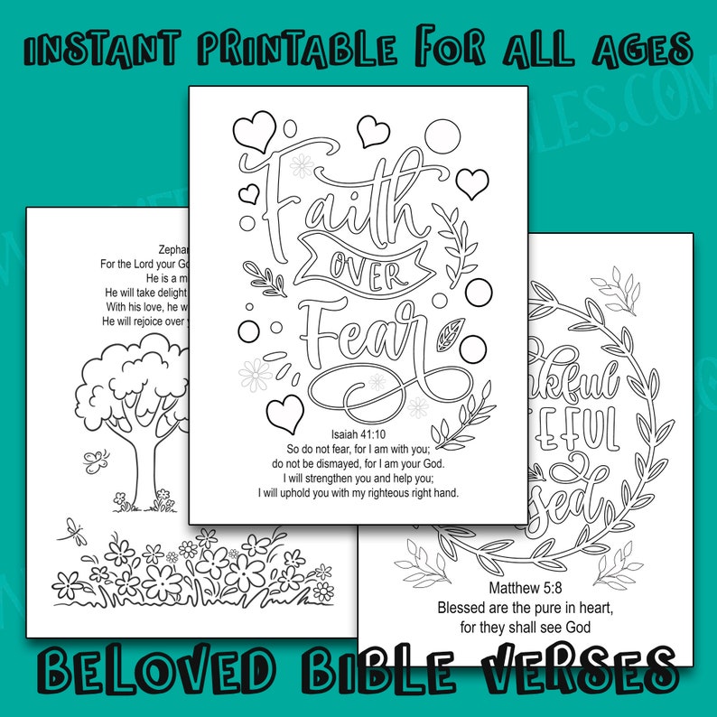 BELOVED BIBLE VERSES Coloring Sheets | Home or Sunday School | Church ...