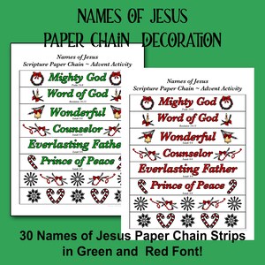 The Names of Jesus Paper Chain Craft | Christmas Decoration Doubles as ...