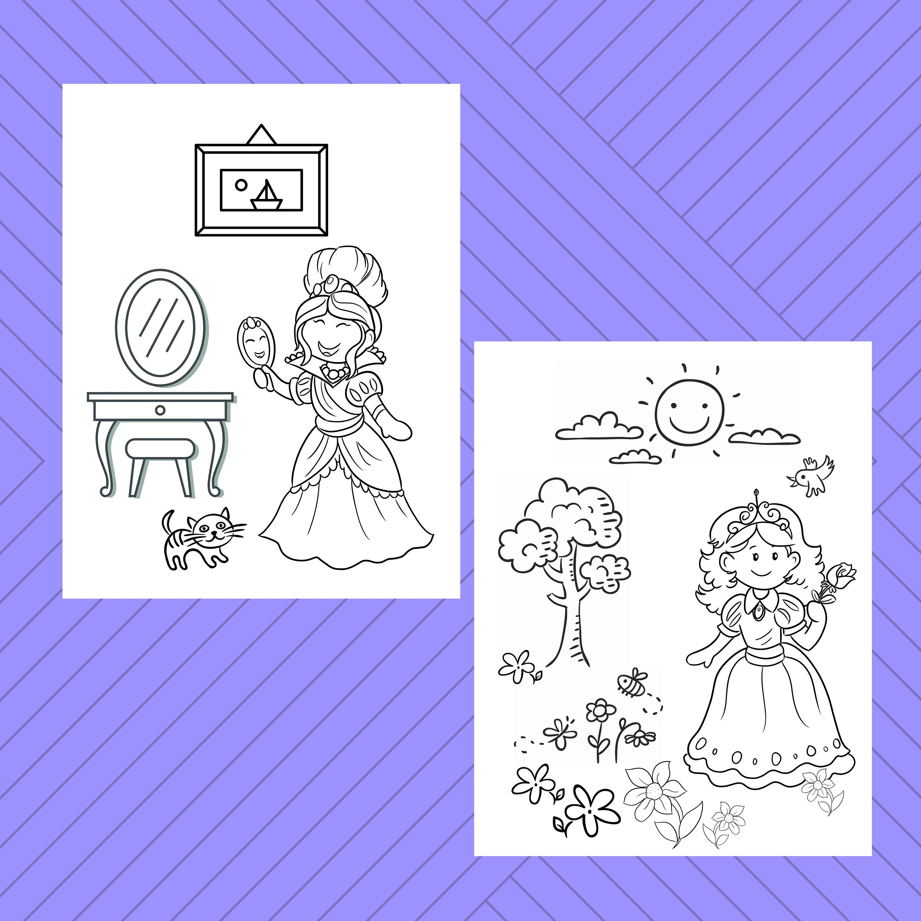 Princess Coloring Pages | Fun Princess Coloring Activity | Everyone ...