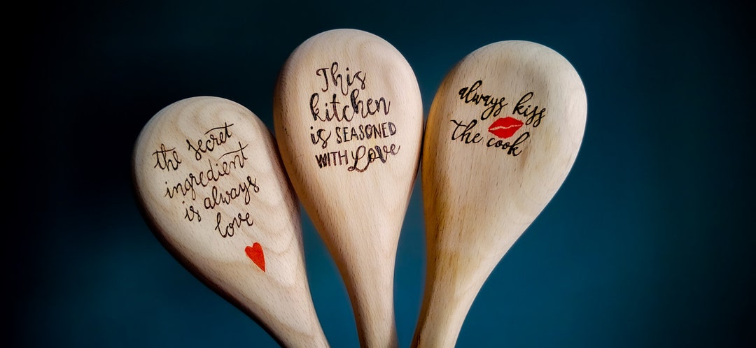 Personalized Wooden Cooking Spoon/ Baking Puns/ Pyrography/ Gift for ...