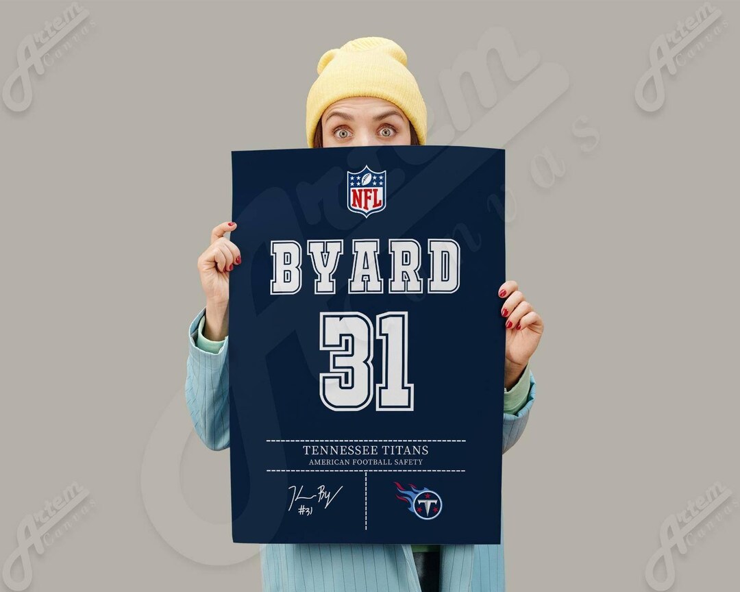 Kevin Byard Jersey Art American Football Poster, Canvas Wall Art ...