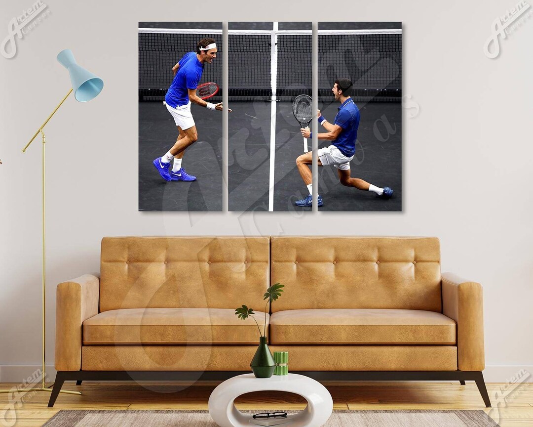 Roger Federer and Rafael Nadal Poster, Man Cave, Kids Décor, Tennis ...