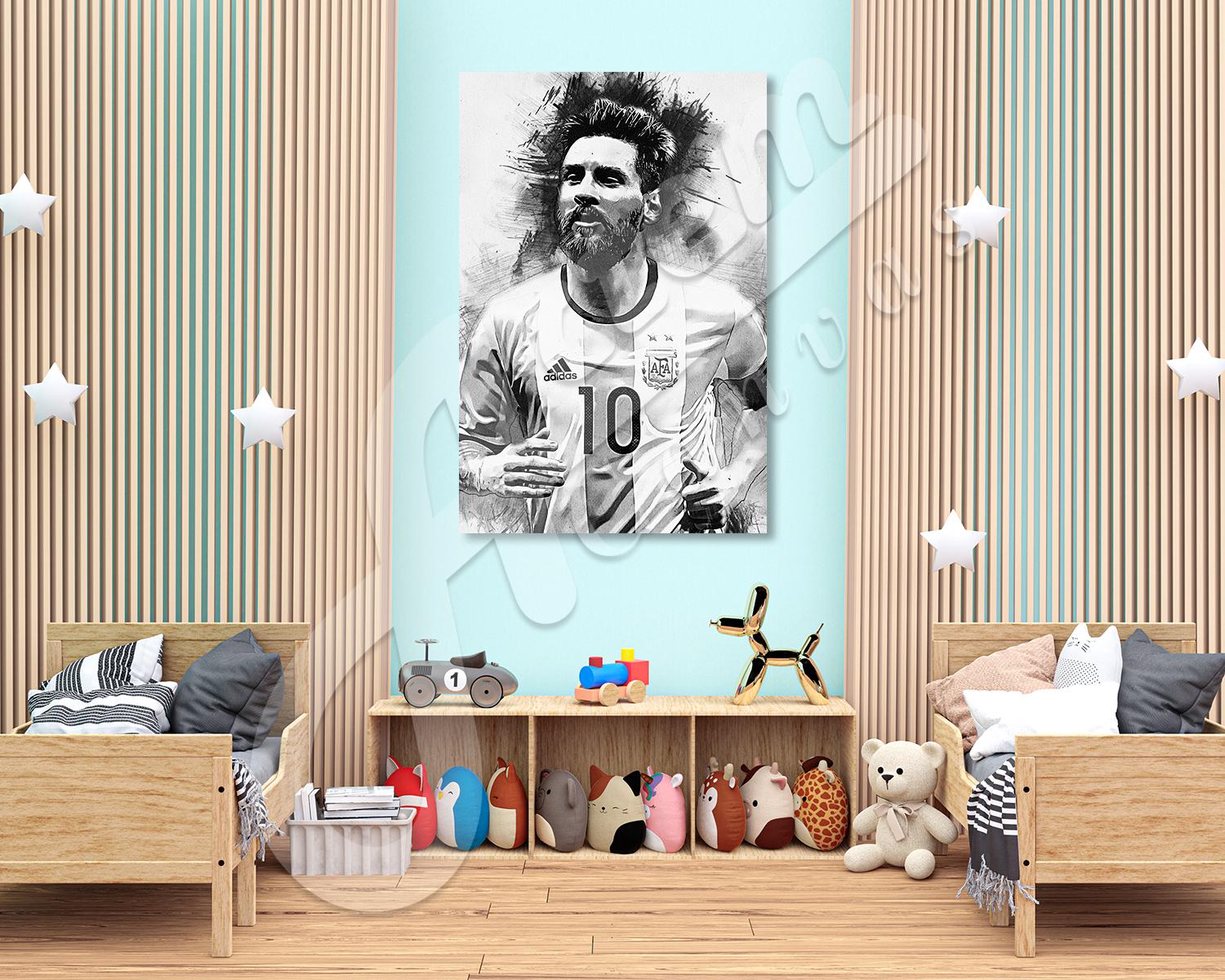Lionel Messi Poster Soccer Wall Art Print printable,sports Decor for ...