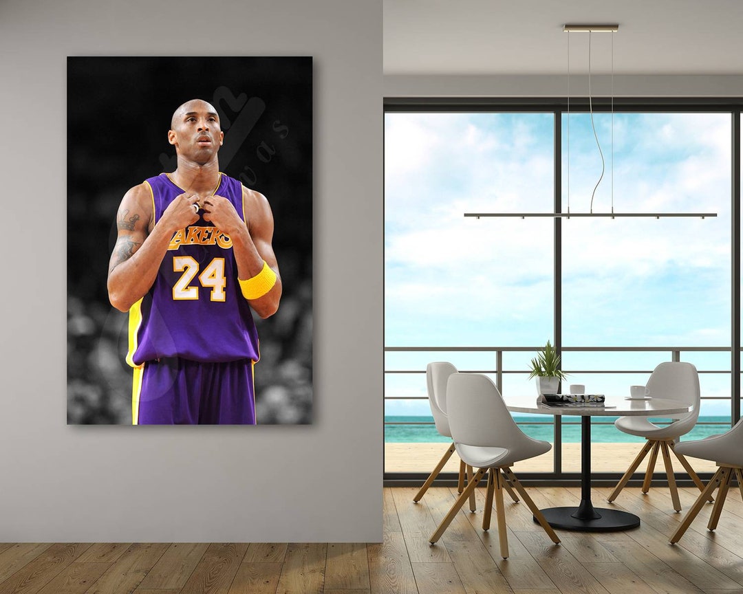 Kobe Bryant Poster, Man Cave, Kids Decor, Wall Decor, Sports Canvas ...