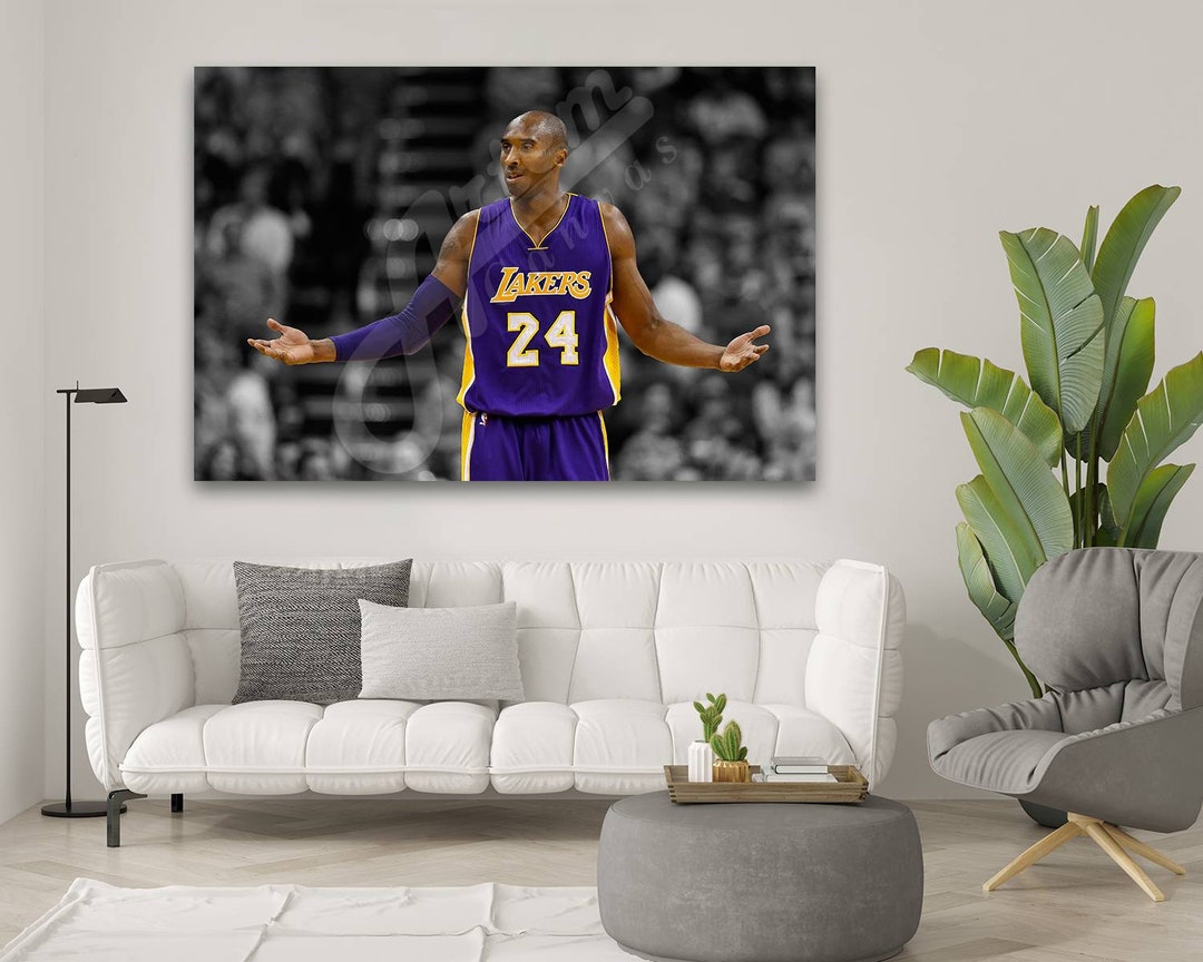 Kobe Bryant Poster, Man Cave, Kids Decor, Wall Decor, Sports Canvas ...