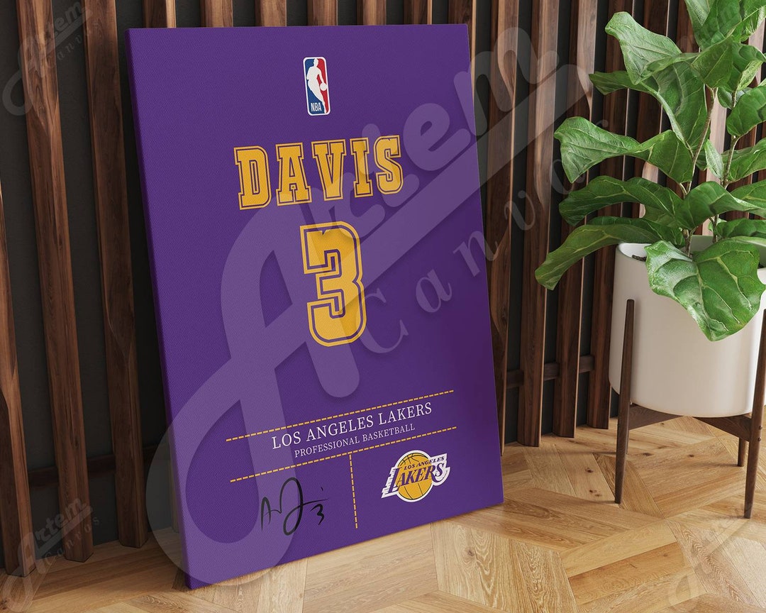 Anthony Davis Poster, Los Angeles Lakers Jersey Basketball Poster ...