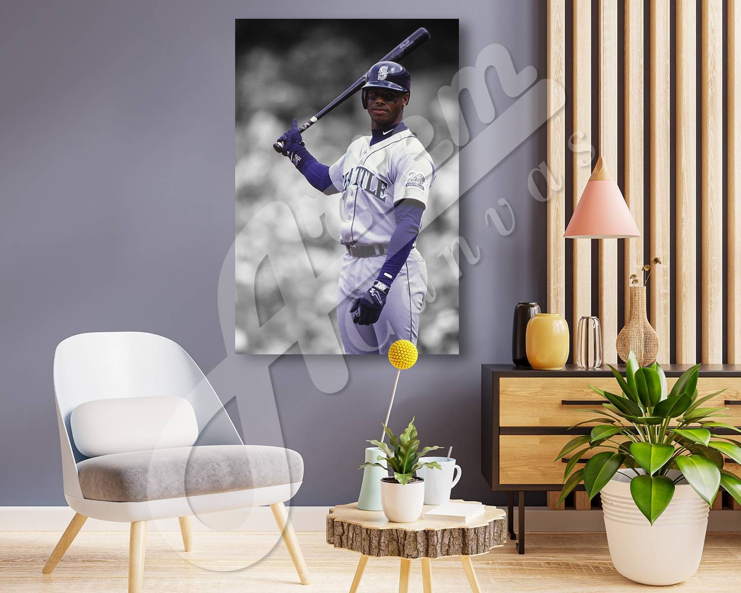 Ken Griffey Jr. Poster, Kids Decor, Wall Decor, Sports Canvas Frame ...