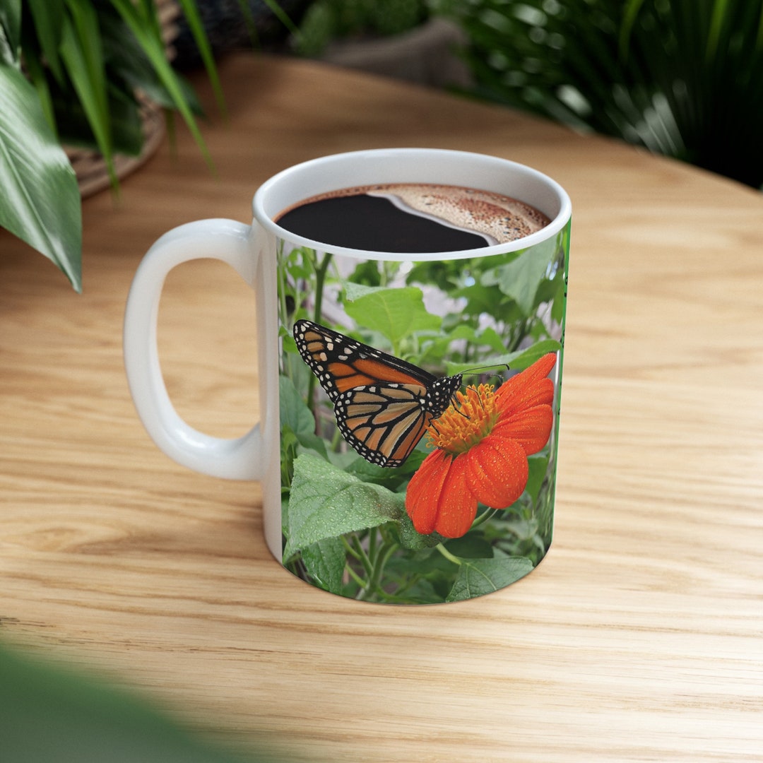 Monarch Butterfly Ceramic Mug, Regular Size 11oz, 325ml - Etsy