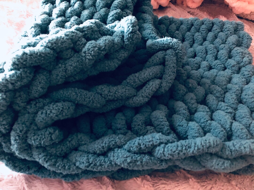 Hand Knit Chenille Cat Bed: Chunky Fuzzy Cat Mat (15x15) - Etsy