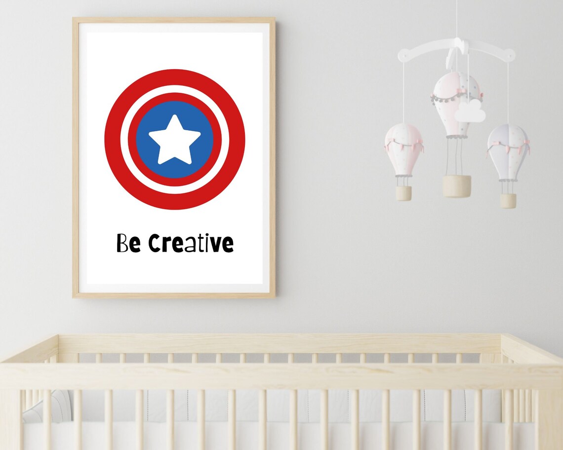 Superhero Nursery Prints, Kids Heroes Wall Art, Gender Neutral Nursery ...