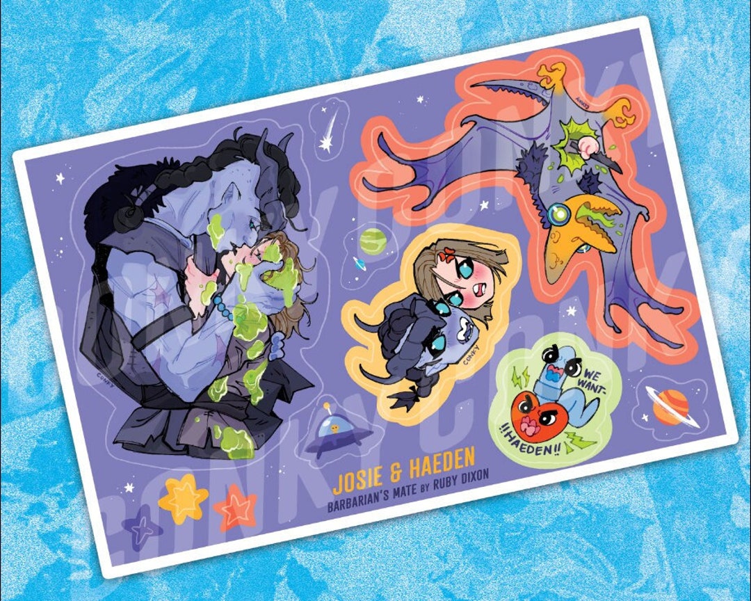 Josie and Haeden Sticker Sheet/ Ice Planet Barbarians - Etsy