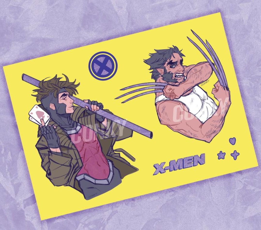 Wolverine & Gambit Sticker Sheet - Etsy