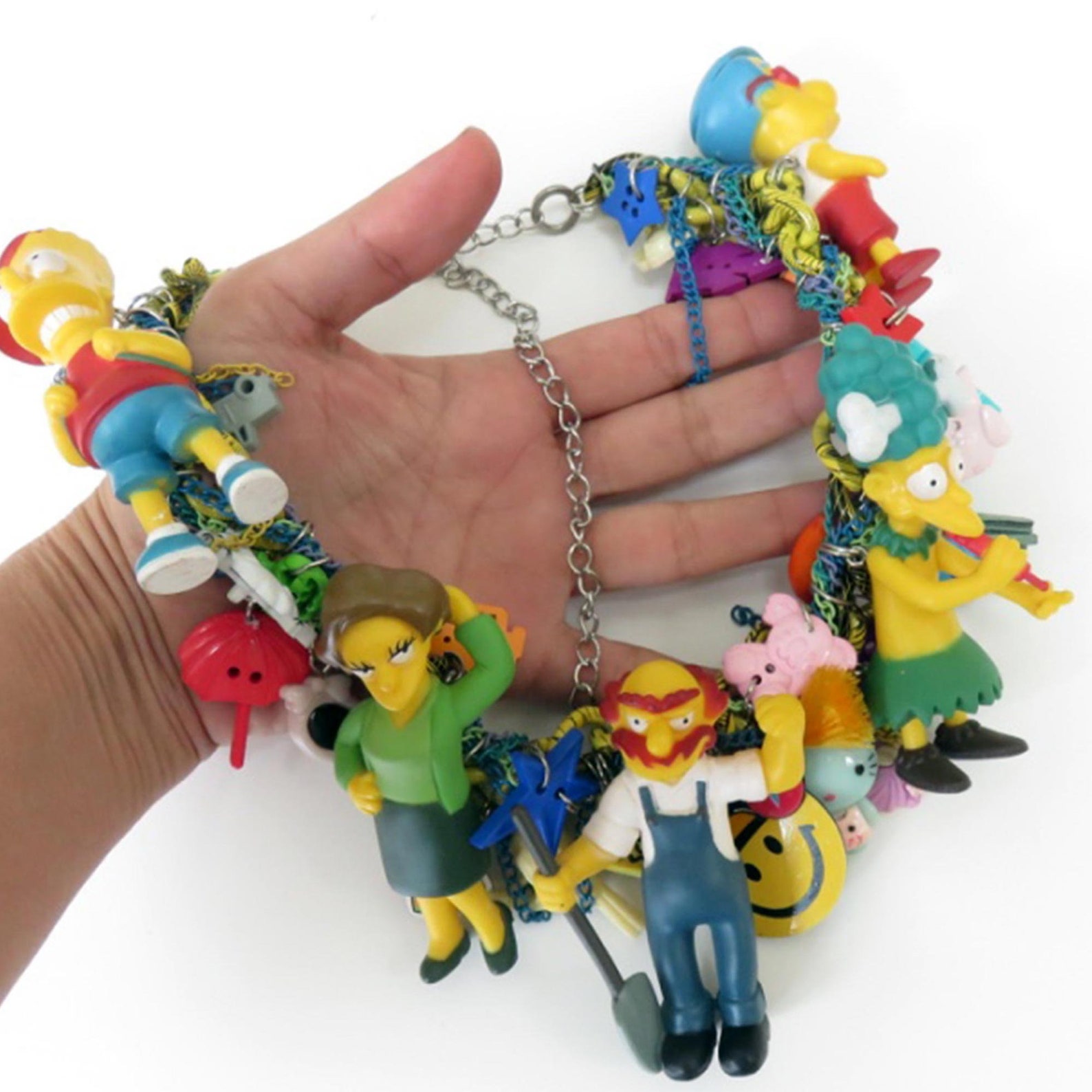 The Simpsons Figures Necklace Bart Simpson Anime Character | Etsy