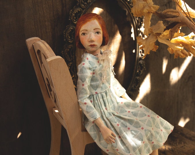 Handmade Wooden Doll, Articulated Wooden Doll, Ooak Doll, Retro Style ...