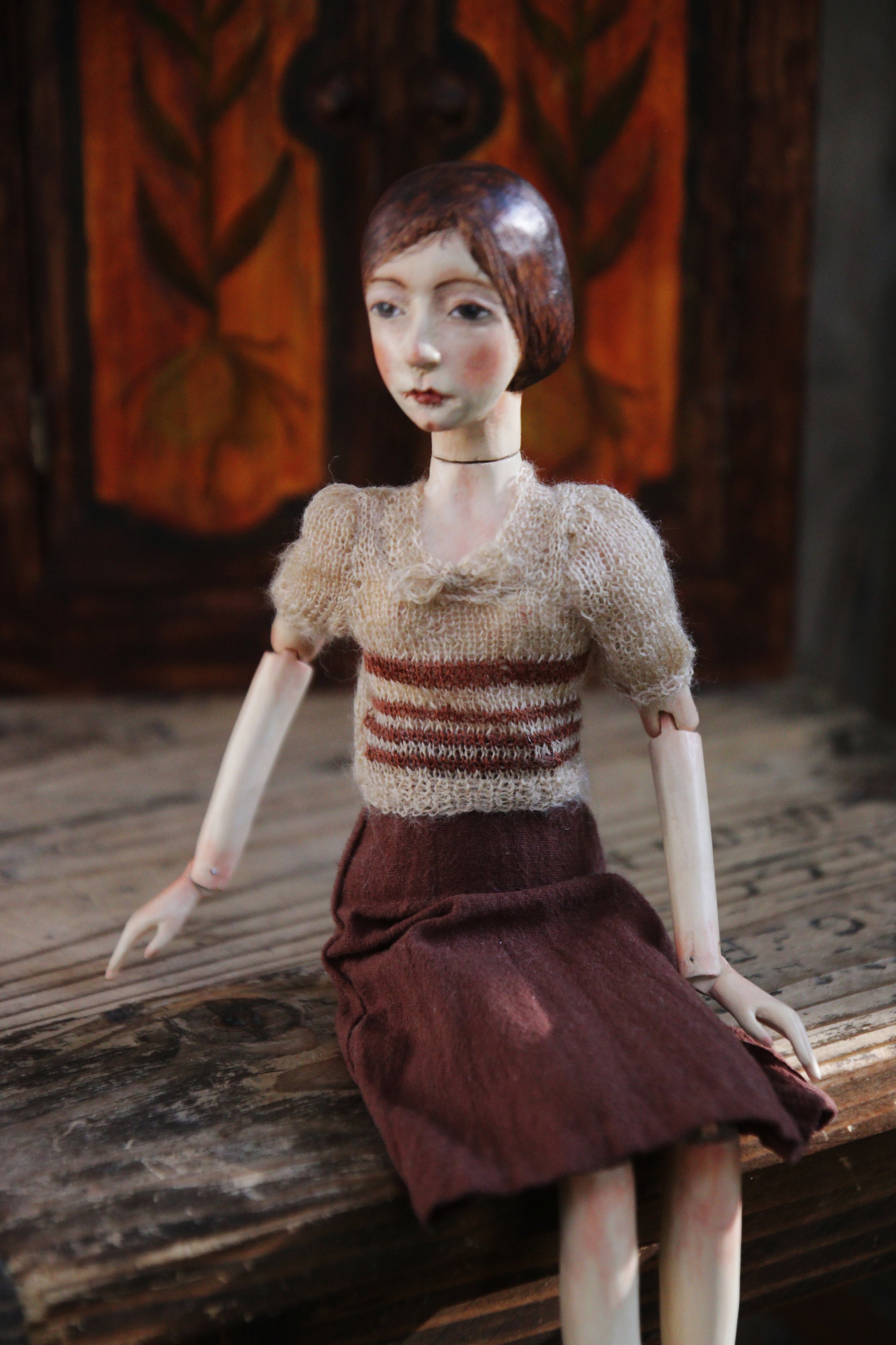 Handmade Wooden Doll Articulated Wooden Doll Ooak Doll - Etsy UK