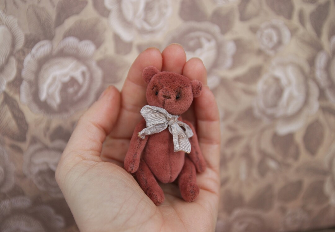 2.7 Inches Teddy Bear, Ooak Teddy Bear, Pocket Toy Bear, Mini Teddy ...