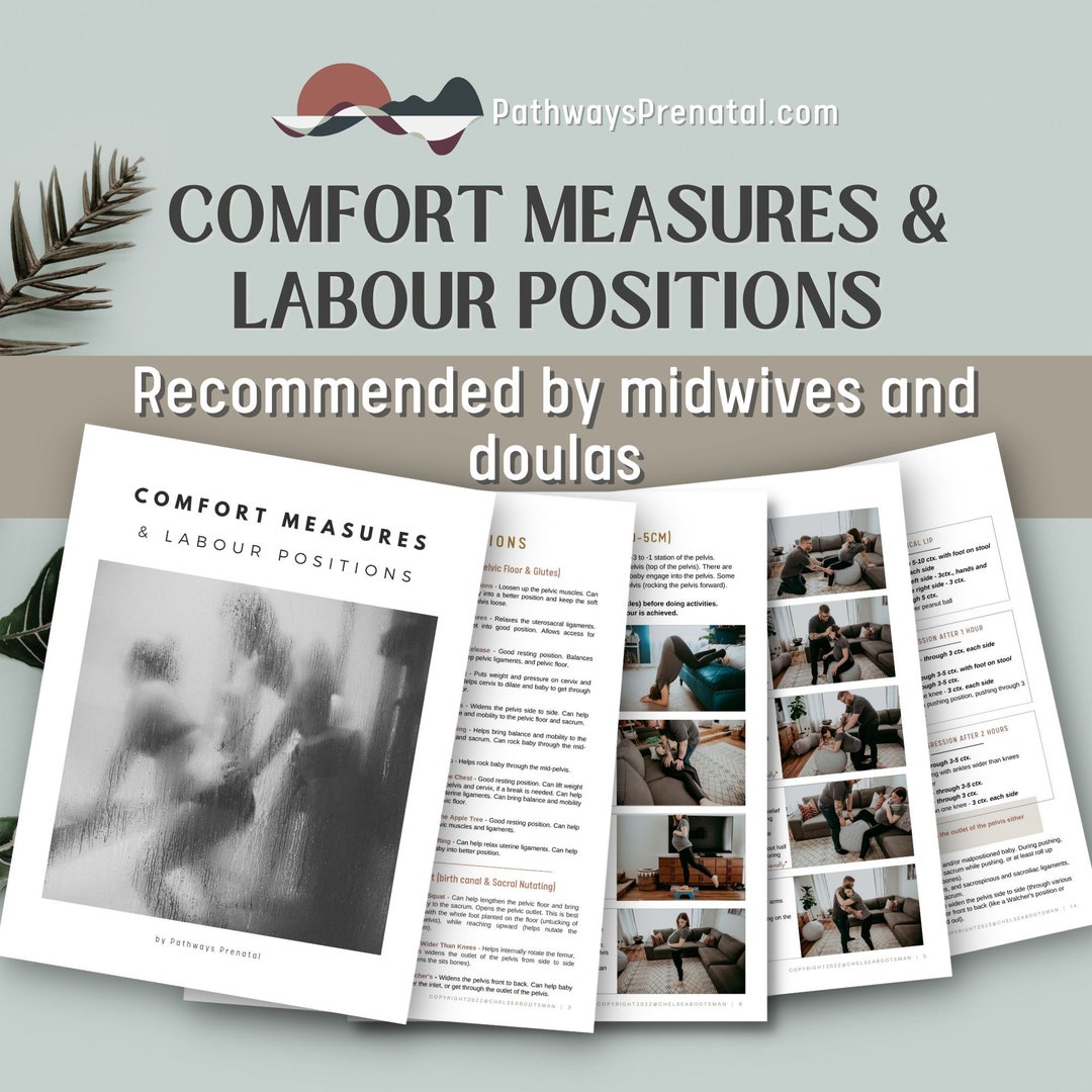 Labour Positions and Comfort Measures Guide. Labor Positions for ...