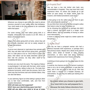 Choosing Your Birthplace Printable Handout for Pregnant Women, Birth ...