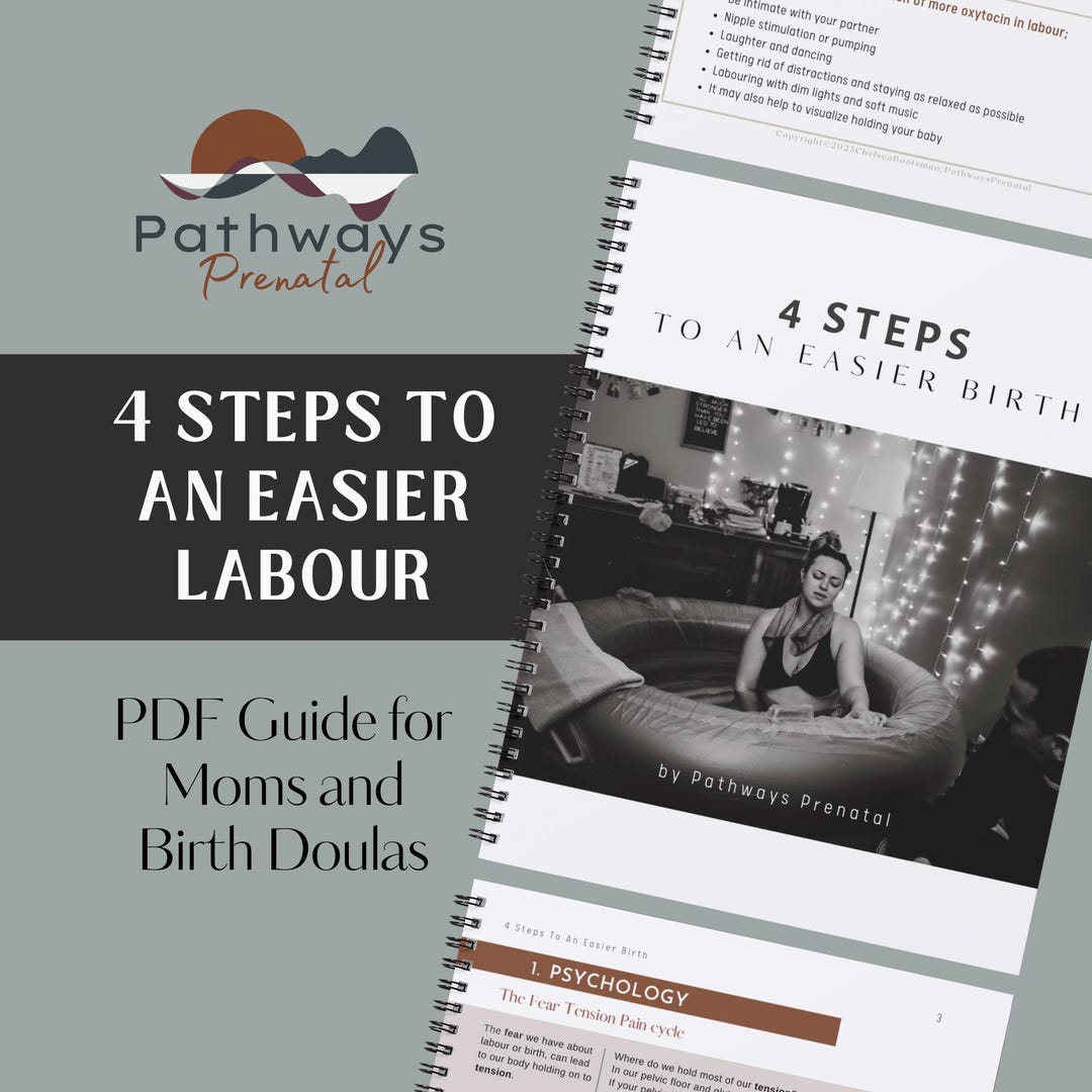 4 Steps to an Easier Birth Preparation Guide, Easier Labor, Doula ...