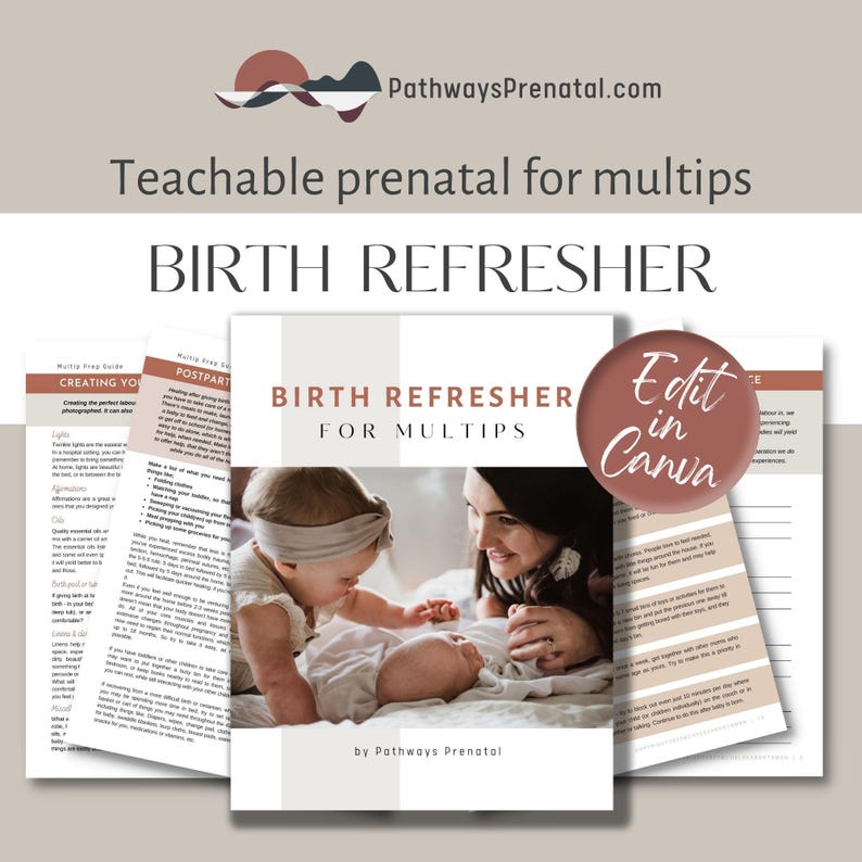 Birth Refresher Prenatal Class. Printable Teachable Prenatal Class for ...