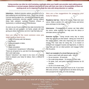 Going Overdue Printable Handout for Pregnant Women, Birth Workers ...