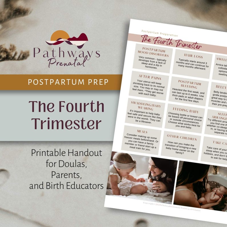 The Fourth Trimester, Postpartum Handout for Parents, Doulas and ...