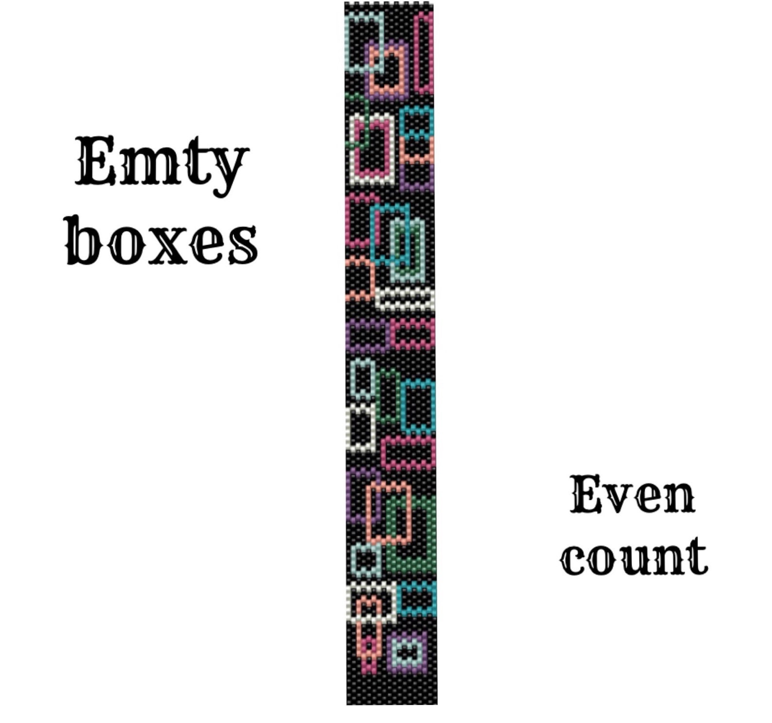 Emty Boxes Even Count Peyote Pattern | Etsy