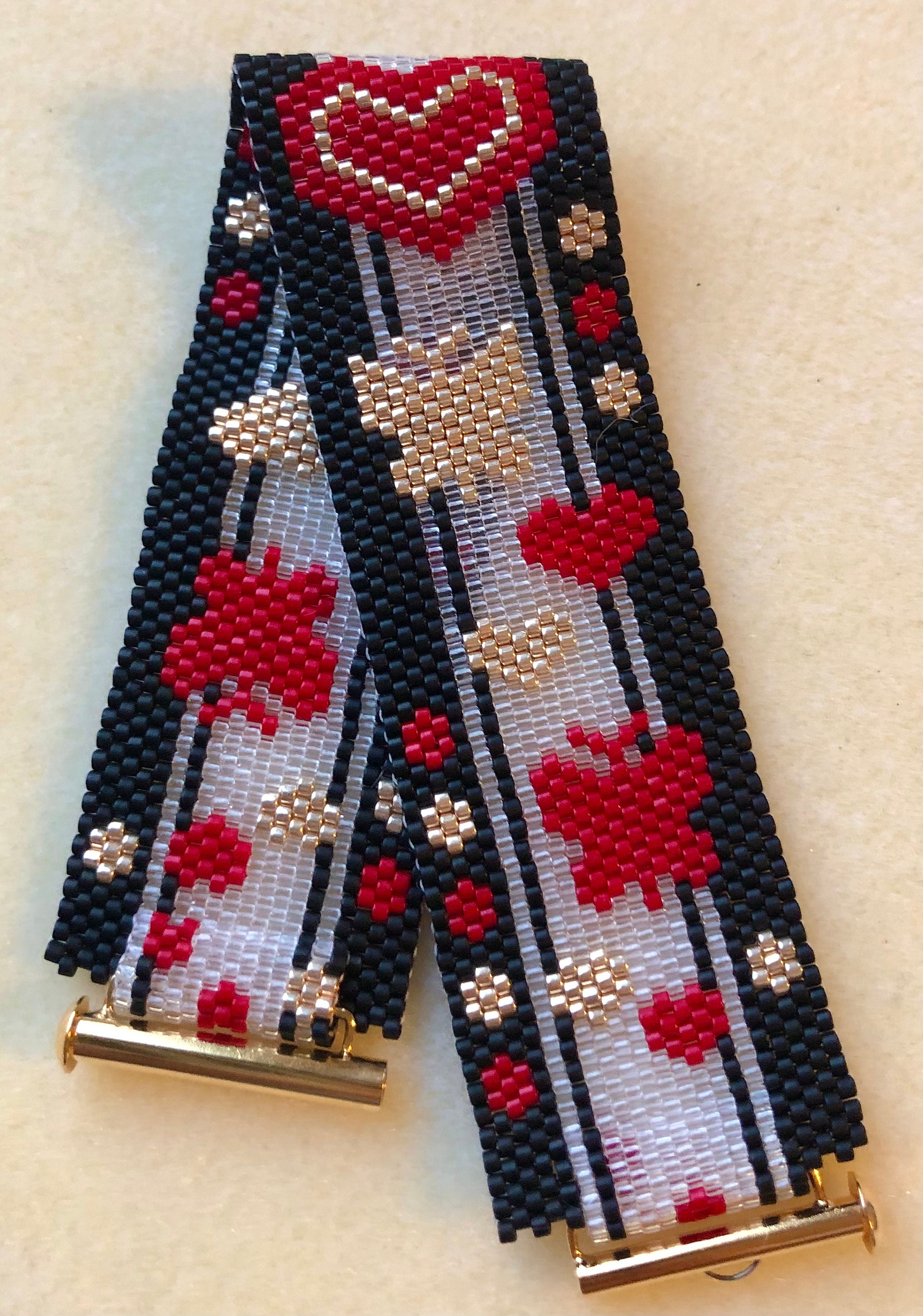 Fancy and Fancy Red Even Count Peyote Pattern | Etsy