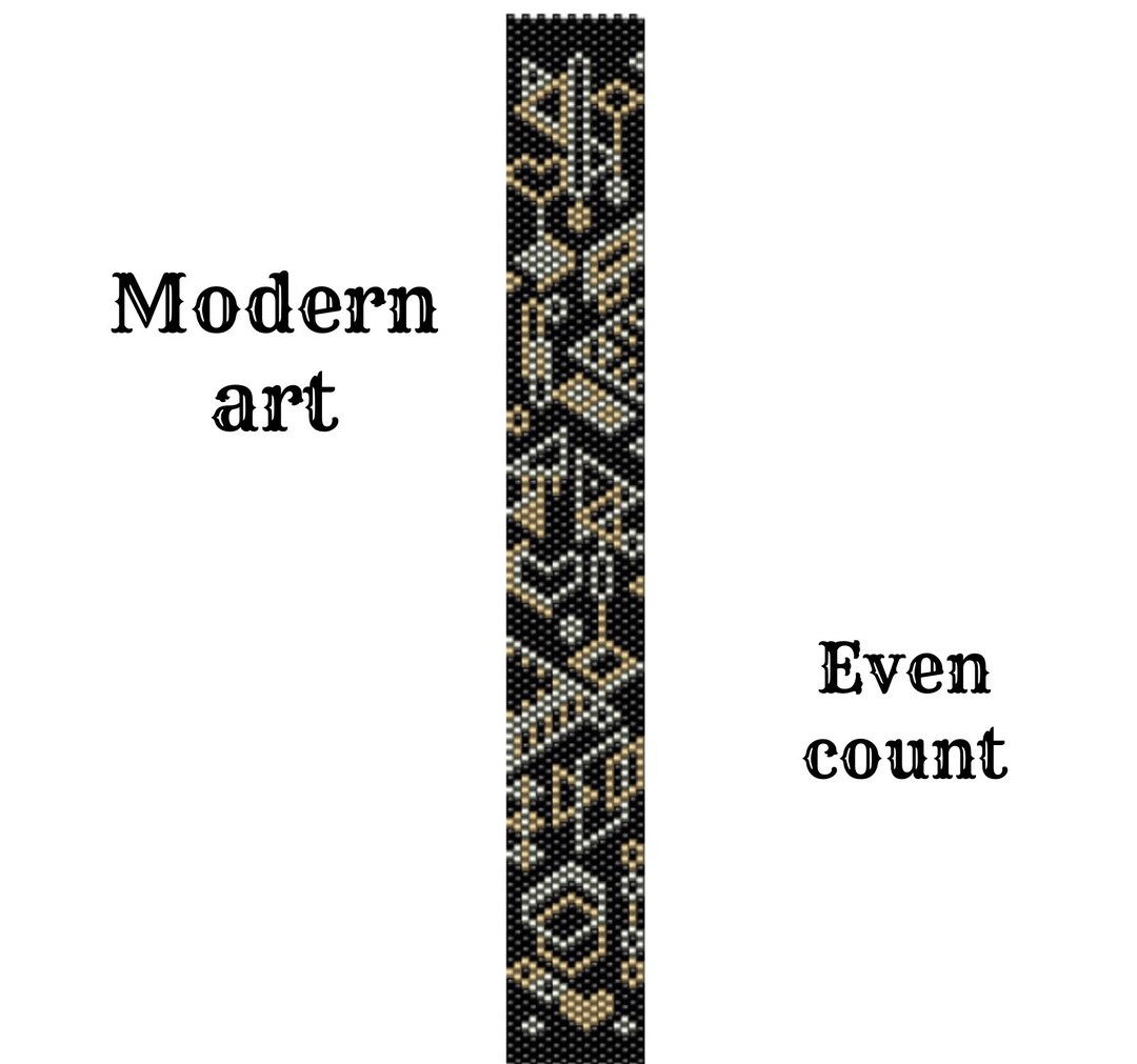 Modern Art Even Count Peyote Pattern - Etsy