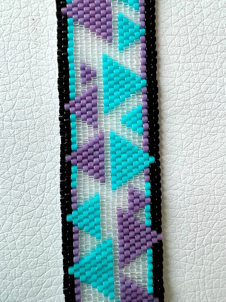 Purpleturquoise Even Count Peyote Pattern - Etsy