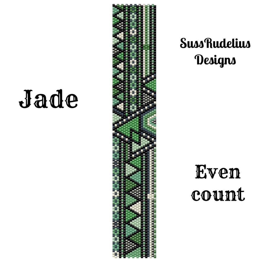 Jade even count peyote pattern | Etsy