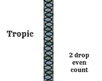 PATTERN: 2-drop Even Count Peyote Stitch Bracelet Art Deco - Etsy