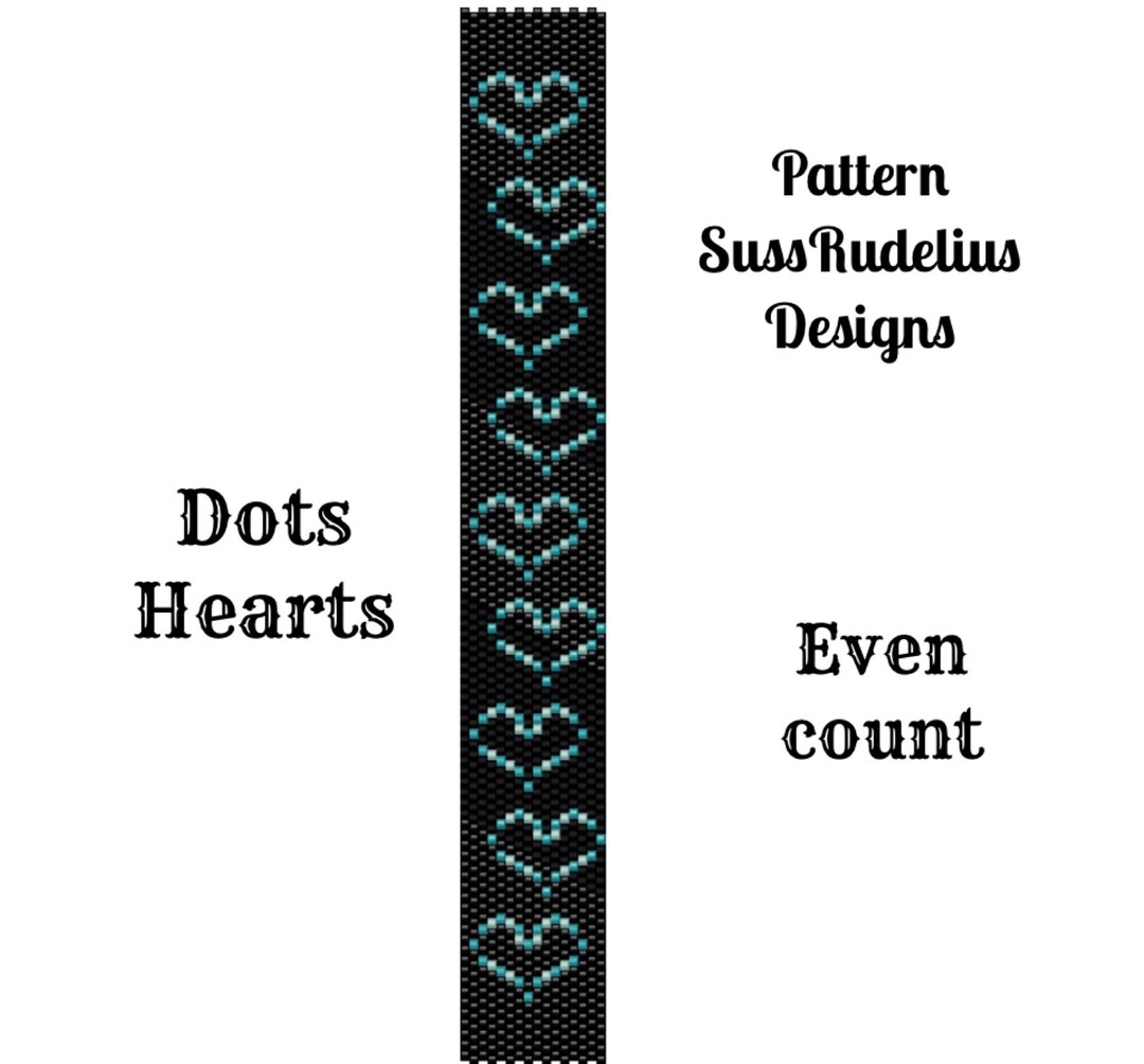 Dots Hearts Even Count Peyote Pattern - Etsy